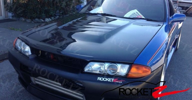 R32 GTR Z-TUNE STYLE FRP HOOD *WHITE* GELCOAT - ROCKETZ AUTOSPORT